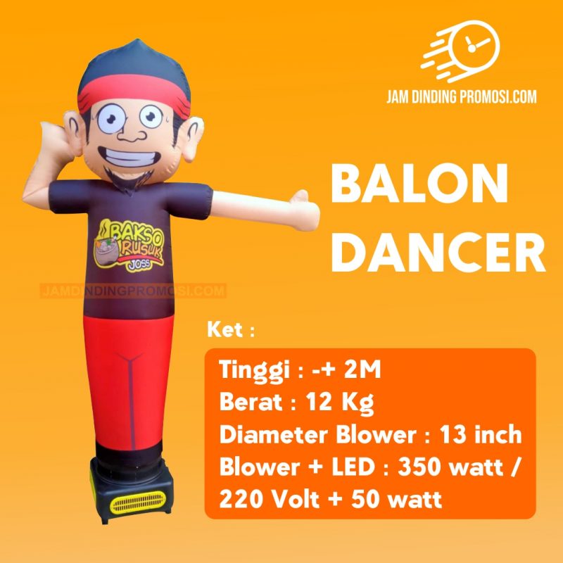 Balon Sky Dancer / Balon Dancer / Balon Promosi 13 inch - Jam Dinding ...